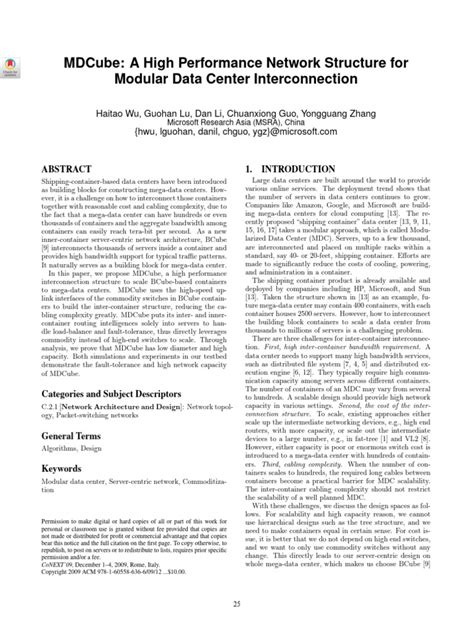 A High Performance Network Structure For Data Center Pdf