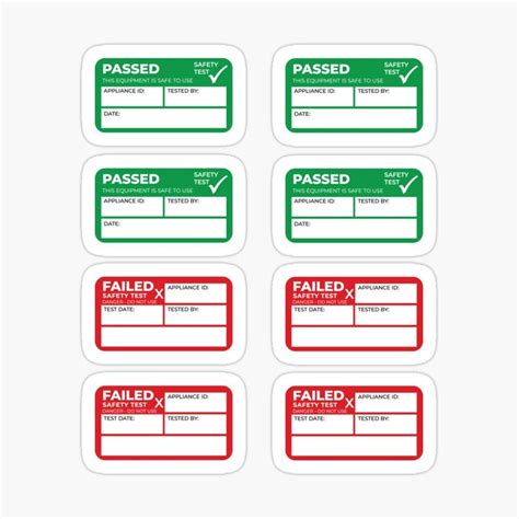Tested Inspected Equipment Tag Passed Test Sticker By Mqyou In 2023