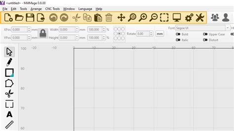 Main Toolbar Millmage Documentation