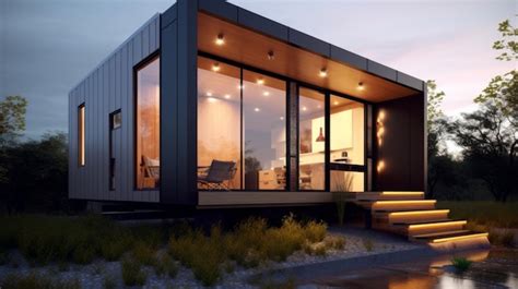 Premium Ai Image Modern Tiny House Generative Ai