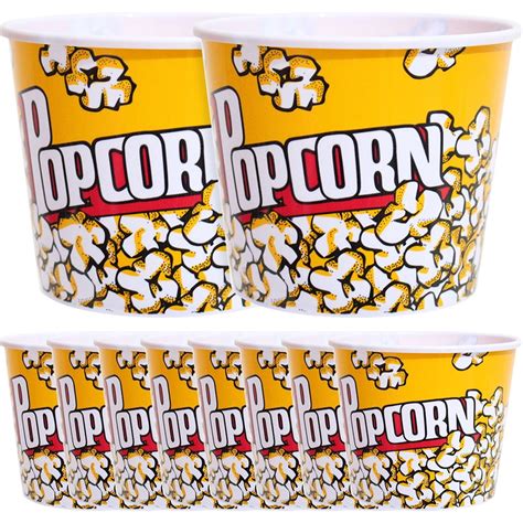 10pcs Reusable Plastic Popcorn Boxes Popcorn Favor Boxes Reusable