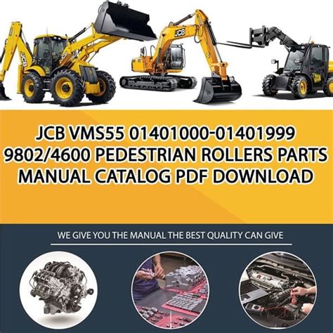 Jcb Vms55 01401000 01401999 98024600 Pedestrian Rollers Parts Manual