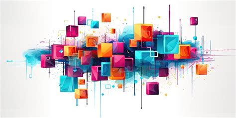 Premium Photo Futuristic Cube Structure Geometric Design