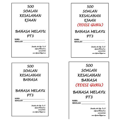 Laman Blog Cikgu Tan Cl Bank Soalan Pt3 500 Soalan Kesalahan Bahasa