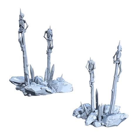 3d Printable Impaled Skeletons By My Dungeon
