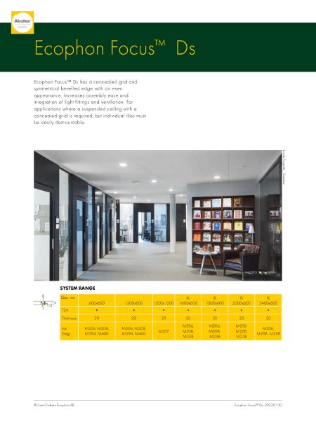 Data Sheet Focus Ds January 2023 Latest Saint Gobain Ecophon