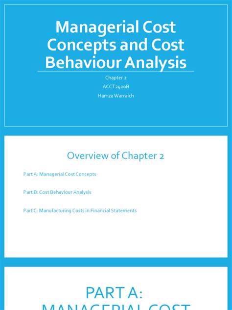 Chapter 2 Managerial Cost Concepts And Cost Behaviour Analysis Pdf