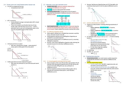 Intermediate Microeconomics Full Notes Econ20002 Intermediate Microeconomics Unimelb