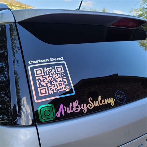 Custom Qr Code Car Decal For Business Or Social Media Car Sticker