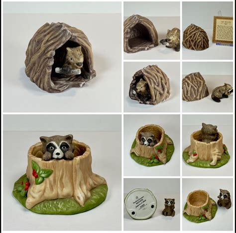 Vintage Franklin Mint “woodland Surprises” 1984 Full Set 12 Porcelain