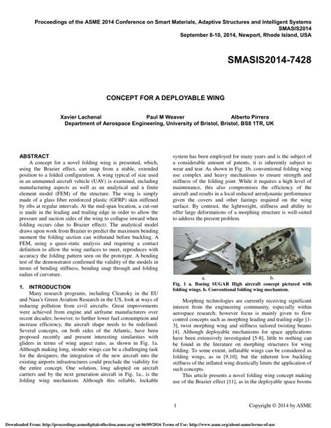 Pdf Concept For A Deployable Wing