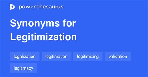 Legitimization Synonyms 83 Words And Phrases For Legitimization