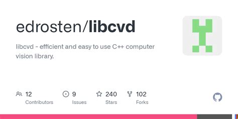 GitHub Edrosten Libcvd Libcvd Efficient And Easy To Use C Computer Vision Library