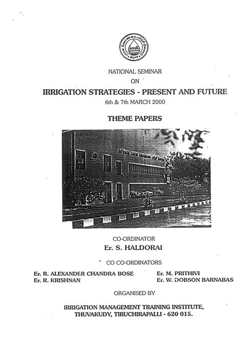 Pdf Irrigation Project The Swot Analysis