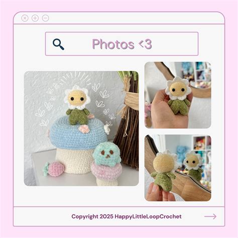 Free Crochet Pattern Flower Friend 🌼🤍 Oopsie Daisy Flower 🤍🌼 Handmadev