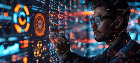 Premium Photo Business Man Using Ai Technology For Data Analysis Coding Computer Language With