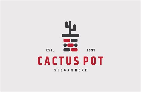 Premium Vector Cactus Pot Logo Icon Design Template Vector Illustration