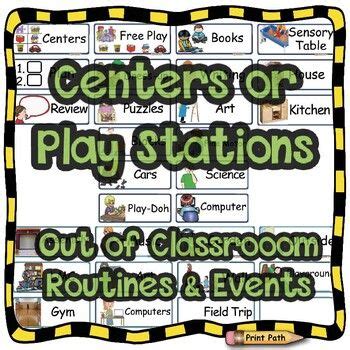 Visual Schedule And Center Labels ~editable~ Prek Classroom Prek