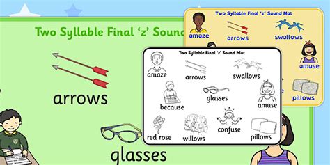 Dyslexic Two Syllable Final Z Sound Word Mat 2 Twinkl