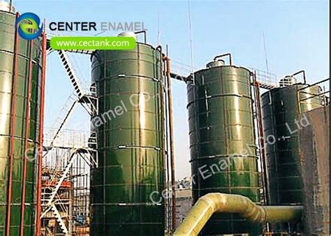 Glass Fused To Steel Cstr Reactor With Roofs For Biogas Plant
