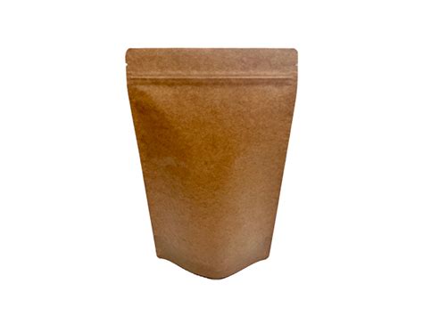 Biodegradable Kraft Zipper Doypack Bags Eco Friendly Stand Up Pouches