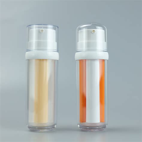 二合一混合发射器化妆品双管瓶