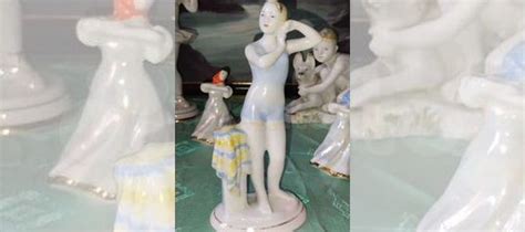 Фарфоровая статуэтка девушка в купальнике лфз СССР купить в Москве Хобби и отдых Авито