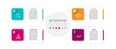 Premium Vector Business Concept Infographic Template With Swot Analysis