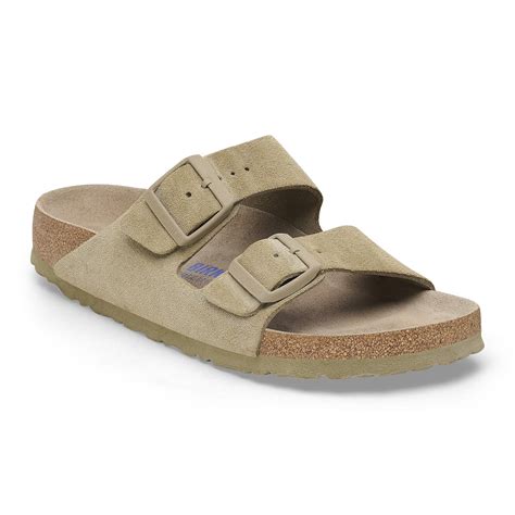 Arizona Soft Footbed Suede Leather Faded Khaki Birkenstock