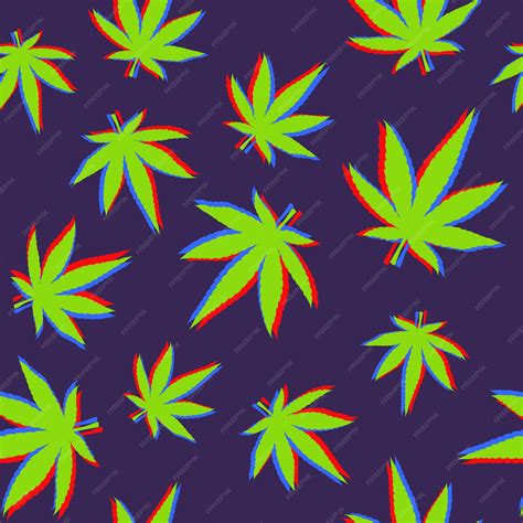 Weed Leaf Pattern Background