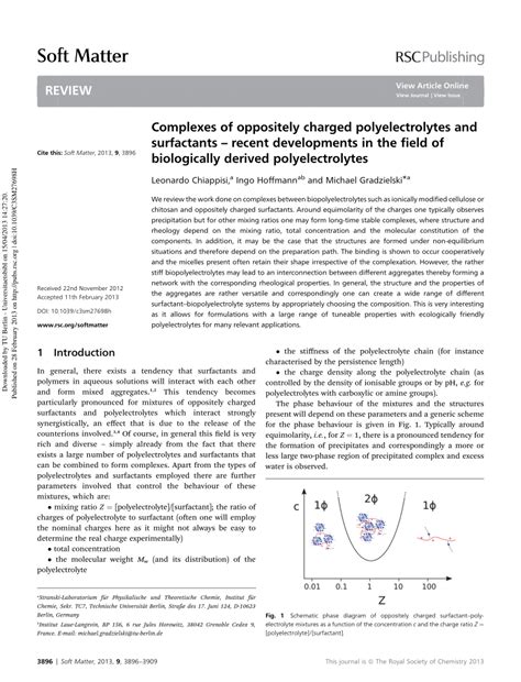 Pdf Complexes Of Oppositely Charged Polyelectrolytes And Surfactants