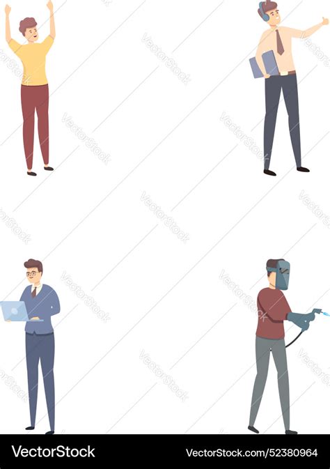 Implementation Concept Icons Set Cartoon Vector Image