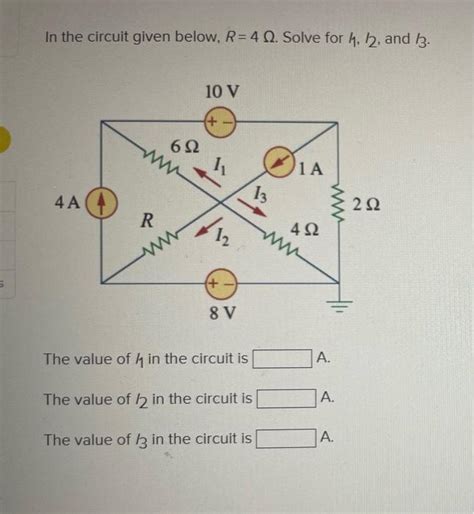 Solved In The Circuit Given Below R 4 Ω Solve For I1