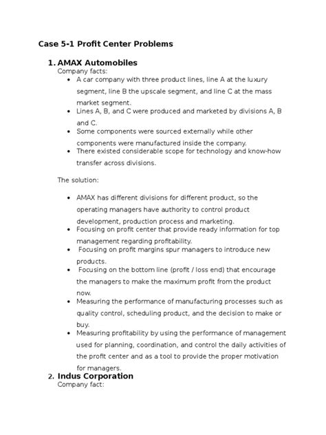 Case 5 1 Mcs Pdf Profit Accounting Marketing