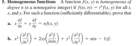 answered 5 homogeneous functions a function f x y is homogeneous of