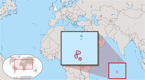 Large Location Map Of British Indian Ocean Territory British Indian