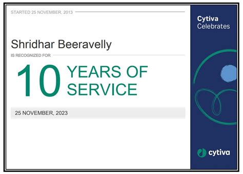 🎉celebrating A Decade Of Growth And Success🎉 Shridhar Beeravelly