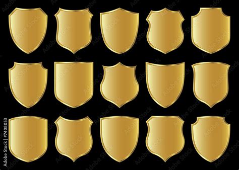 Shield Design Set Stock Illustration Adobe Stock