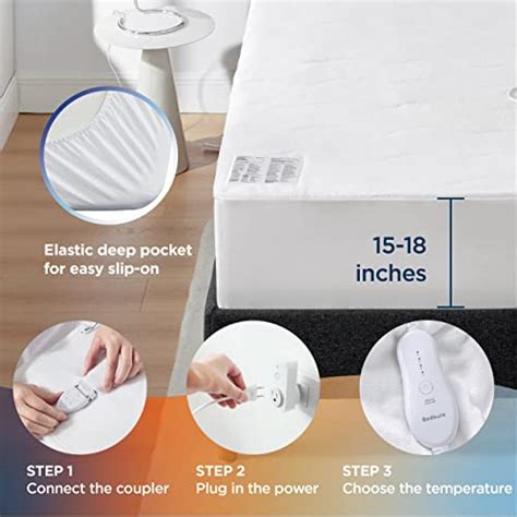 Bedsure Heated Mattress Pad King Size Dual Control Electric Mattress