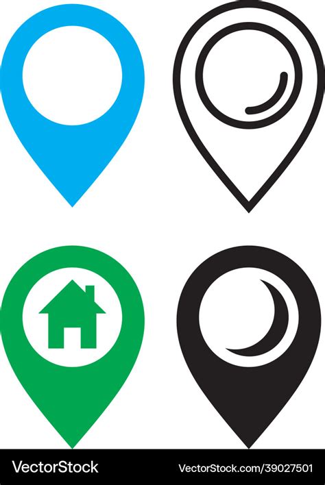 Map Pointer Location Icons Royalty Free Vector Image