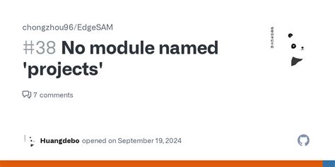 No Module Named Projects · Issue 38 · Chongzhou96edgesam · Github