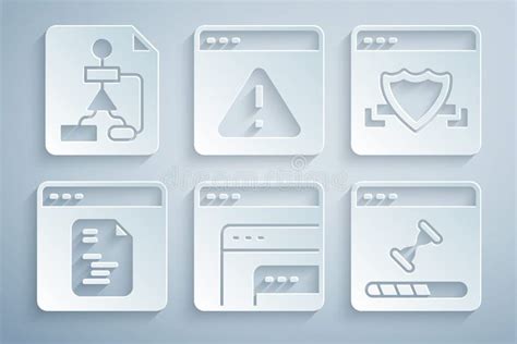 Shield Loading Data Window Exclamation Mark Stock Illustrations 4