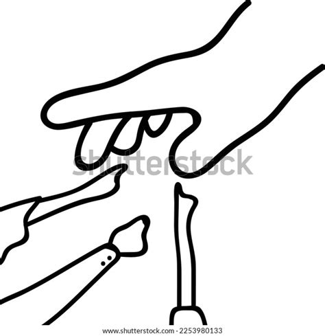 Small Hands Enormous Hand Stock Vector Royalty Free 2253980133