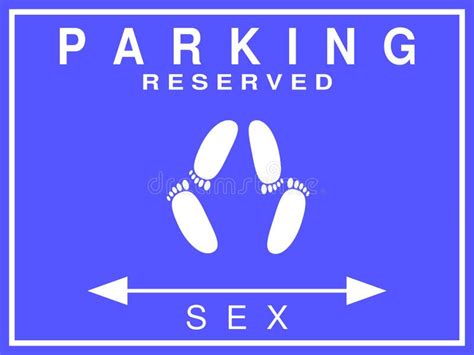 Sex Zone Signaling Arrow Road Sign Parking Area For Sexual Intercourse Stock Illustration