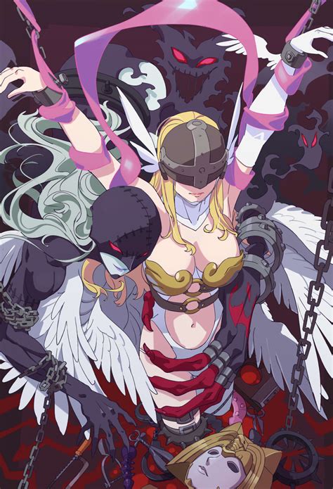 Futa Yuri Ryona Angewomon Ladydevimon Nefertimon Digimon