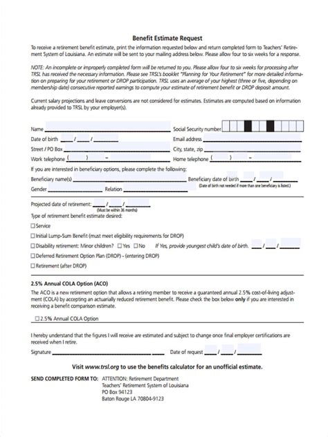 Printable Good Faith Estimate Form