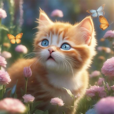 Kitten Butterfly Wallpapers 4k Hd Backgrounds On Wallpaperbat