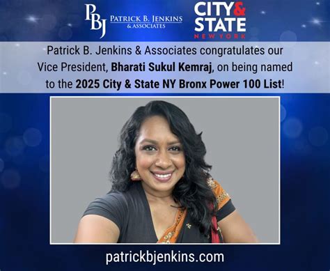 Patrick B Jenkins And Associates Congratulates Our Vice President