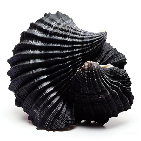 Premium Ai Image Black Seashell Isolated On White Background