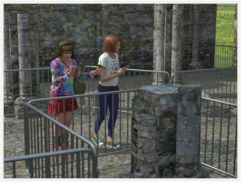 Maddie And Gemma At The Abbey By Johnpf